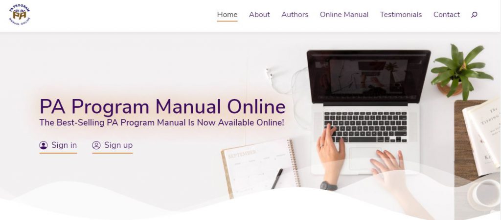 Online Manual – PA Program Manual Online
